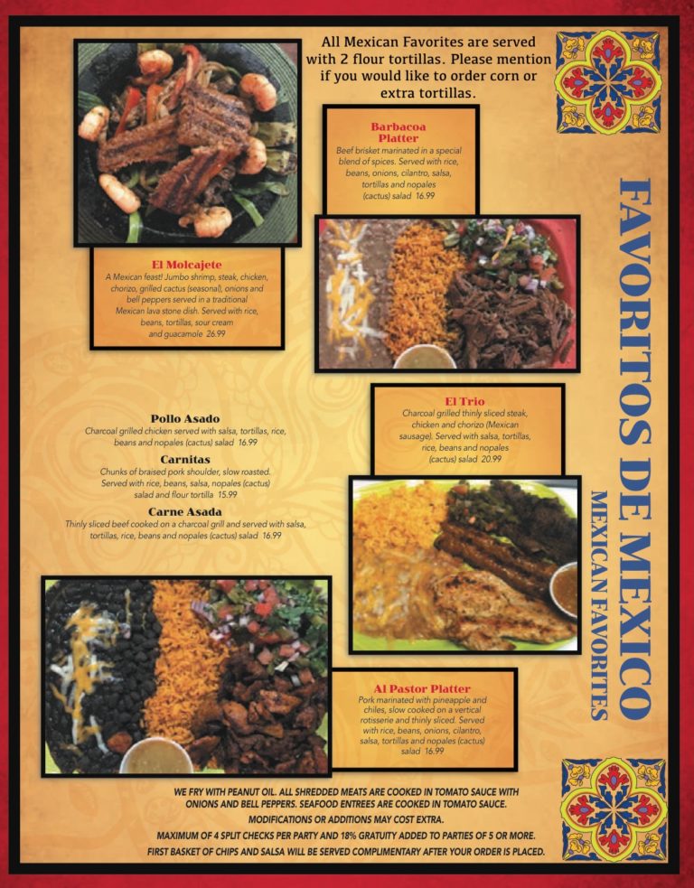 Menu - El Agave